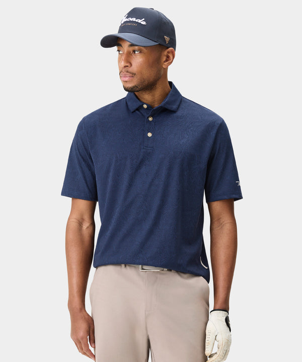 Paisley Core Polo Shirt - Navy – Macade Golf