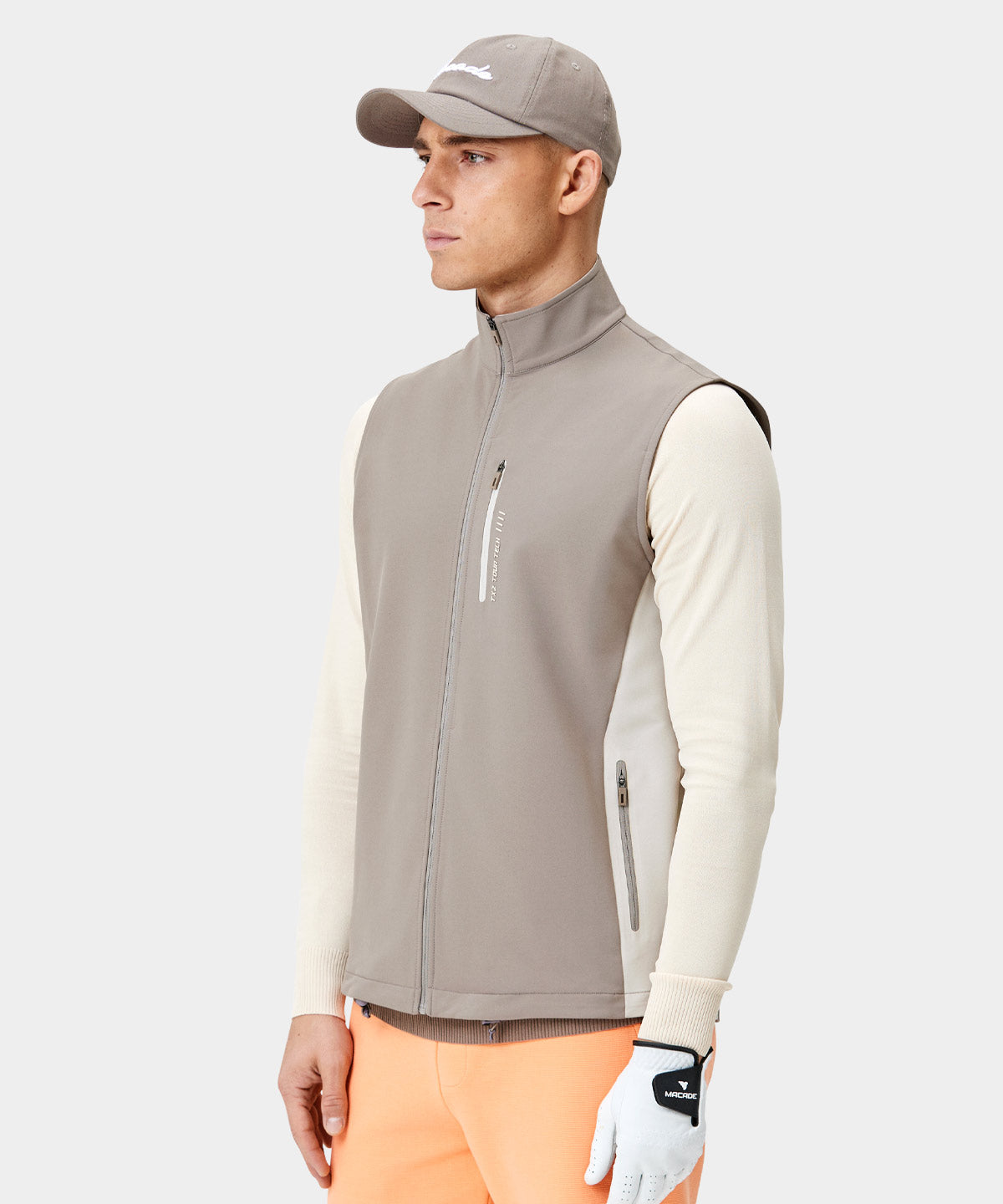 Men's Brown Jupiter Tech Vest - Macade Golf