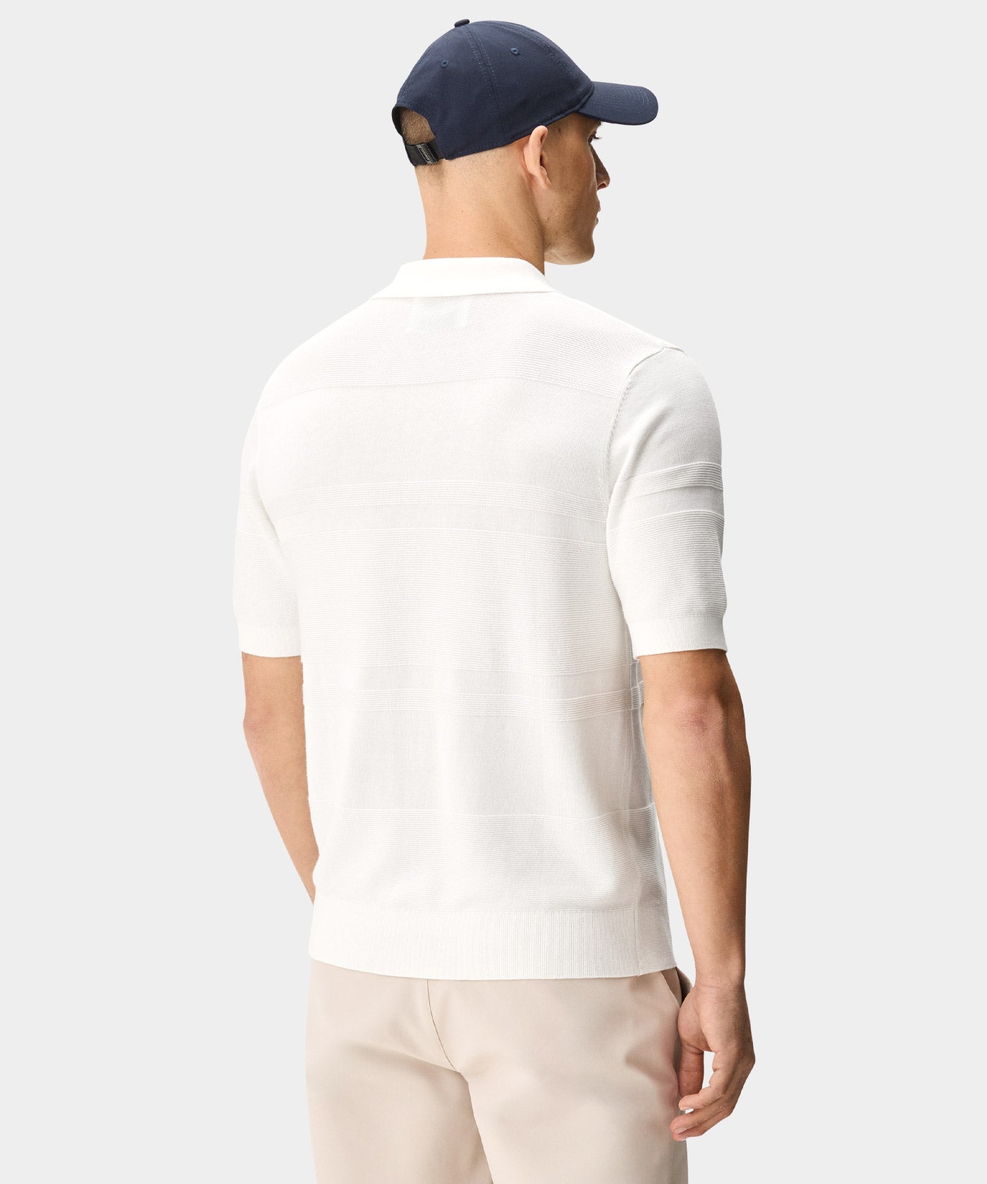 Walker White Prime Knit Shirt | Men's Knit Polo | Macade Golf
