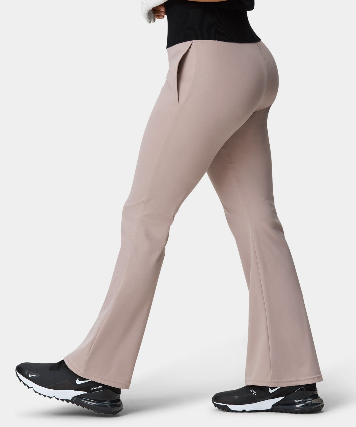 Women's Taupe Range Flared Pants - Macade Golf